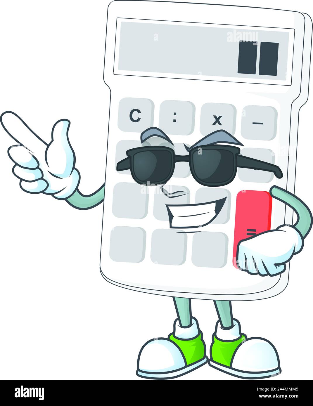 Super cool cartoon calculator white for calculate tool Stock Vector ...
