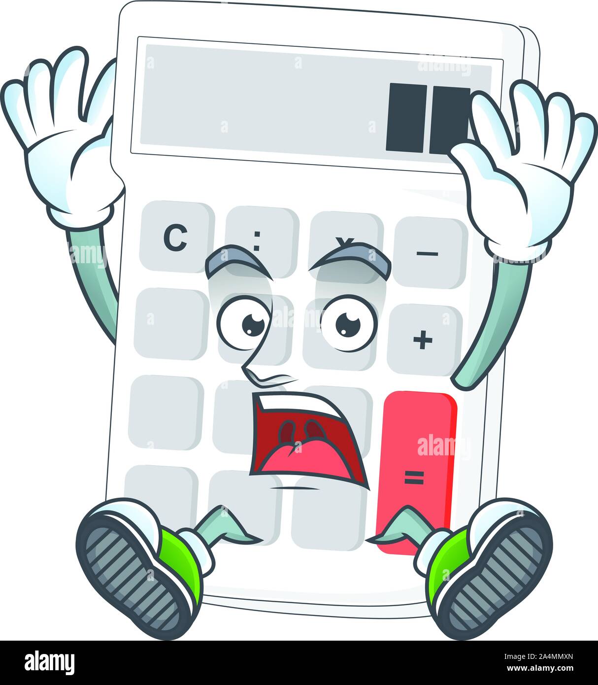 Successful cartoon calculator white for calculate tool Stock Vector ...