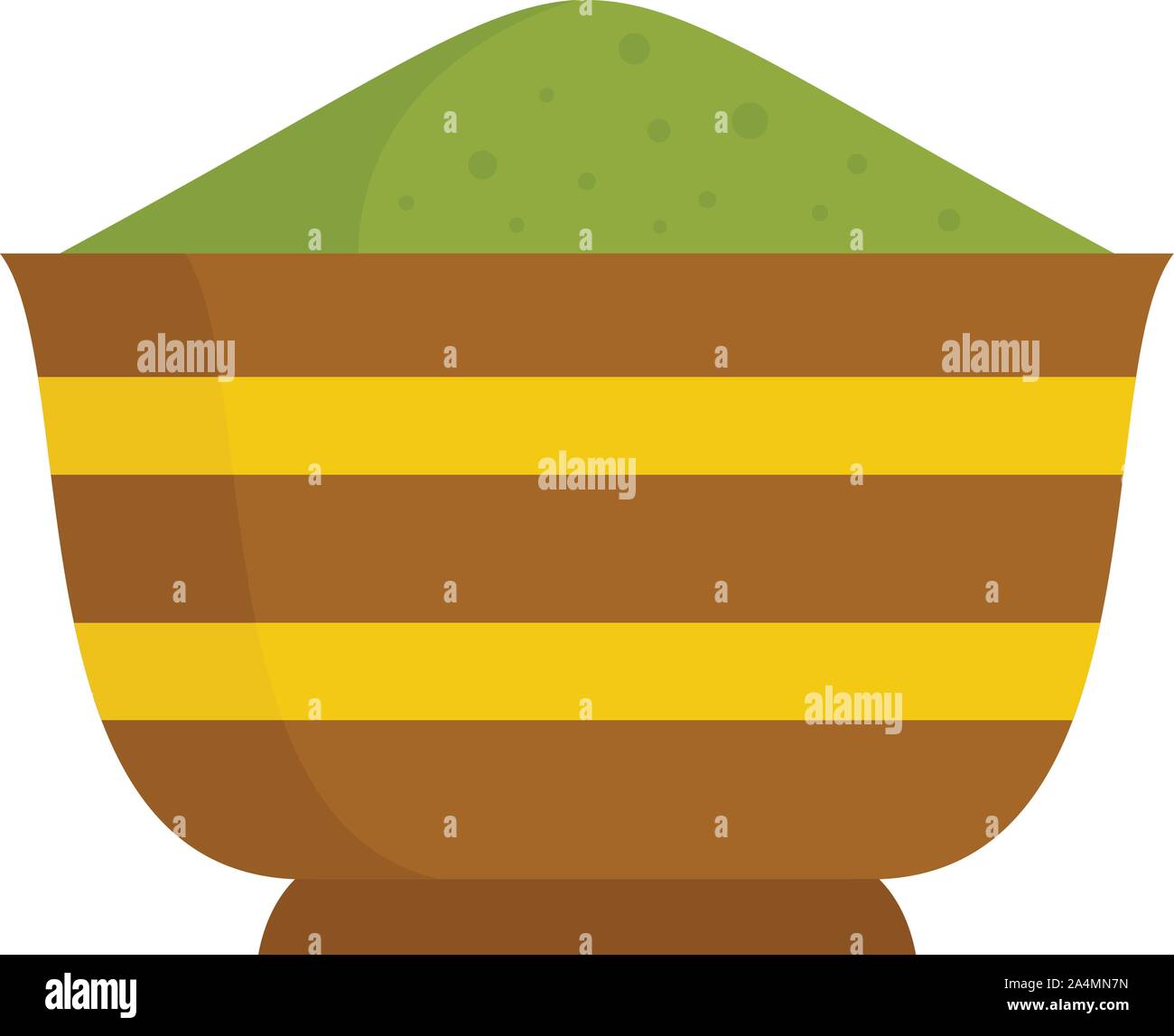 Matcha bowl icon. Flat illustration of matcha bowl vector icon for web ...