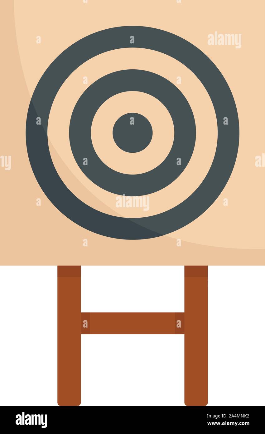 Paper arch target icon. Flat illustration of paper arch target vector ...