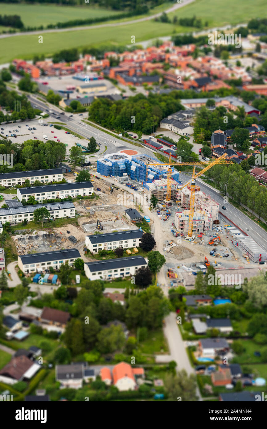 Aerial view of building site Stock Photo - Alamy
