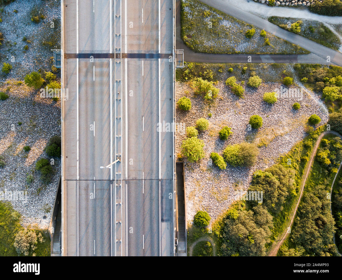 Aerial view of highway Stock Photo - Alamy