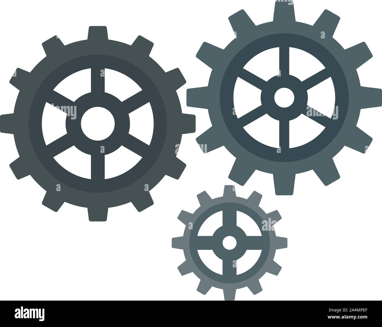 Gear cog icon. Flat illustration of gear cog vector icon for web design ...