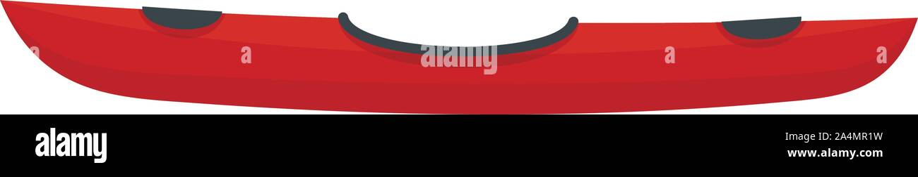 Side view kayak icon. Flat illustration of side view kayak vector icon ...