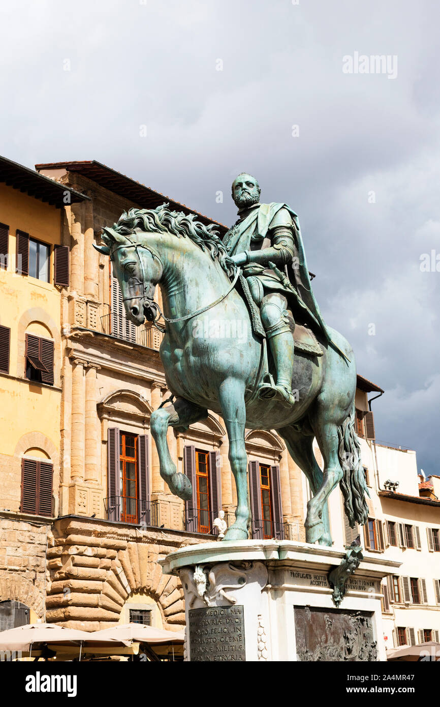 The Equestrian Monument of Cosimo I is a bronze equestrian statue ...
