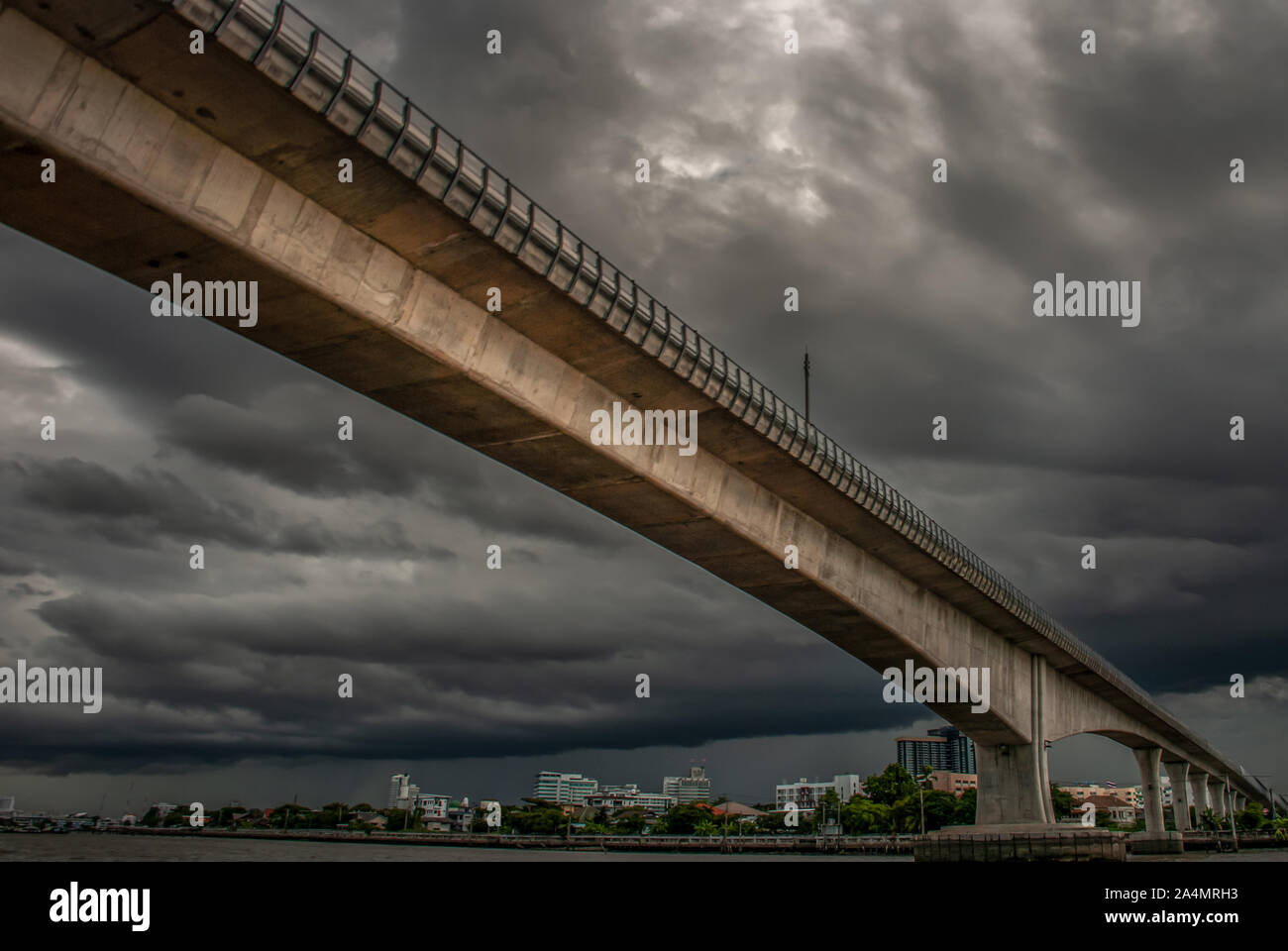 Nonthaburi, Thailand - 21 Jul 2019 : Rama 5 Bridge Is a bridge across ...