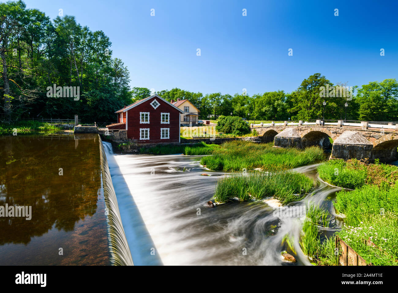 Small house near river waterfall hi-res stock photography and images ...