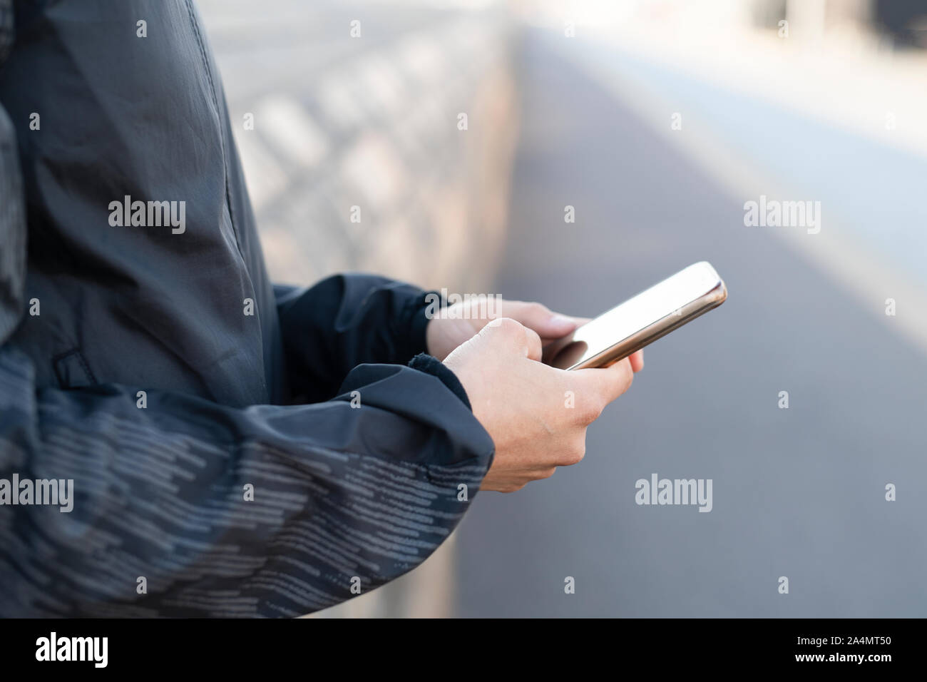 Hand woman using wall hi-res stock photography and images - Alamy