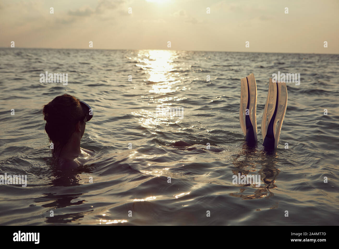 Man in sea Stock Photo - Alamy