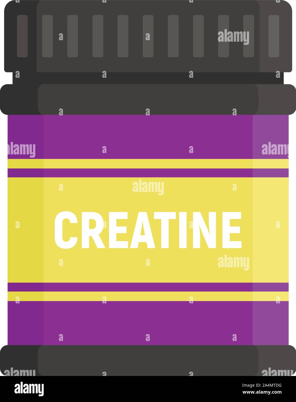 Creatine sport nutrition icon. Flat illustration of creatine sport ...