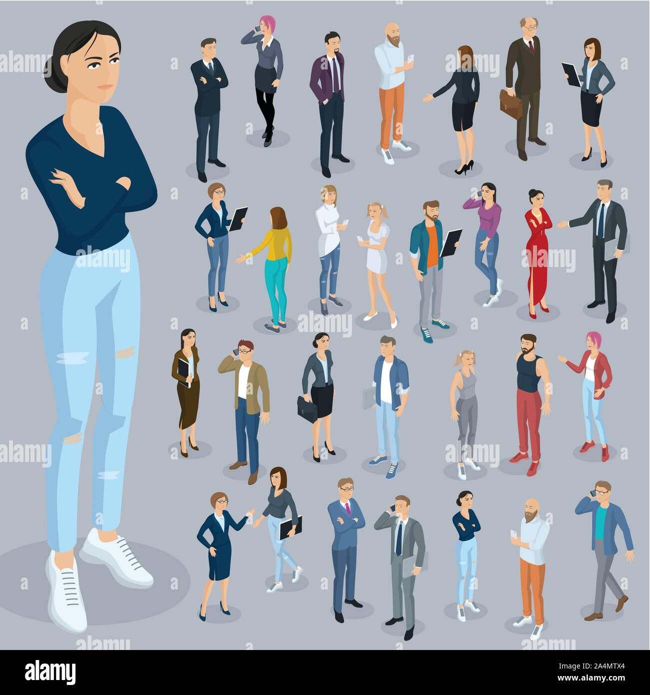 Isometric people vector set Stock Vector Image & Art - Alamy