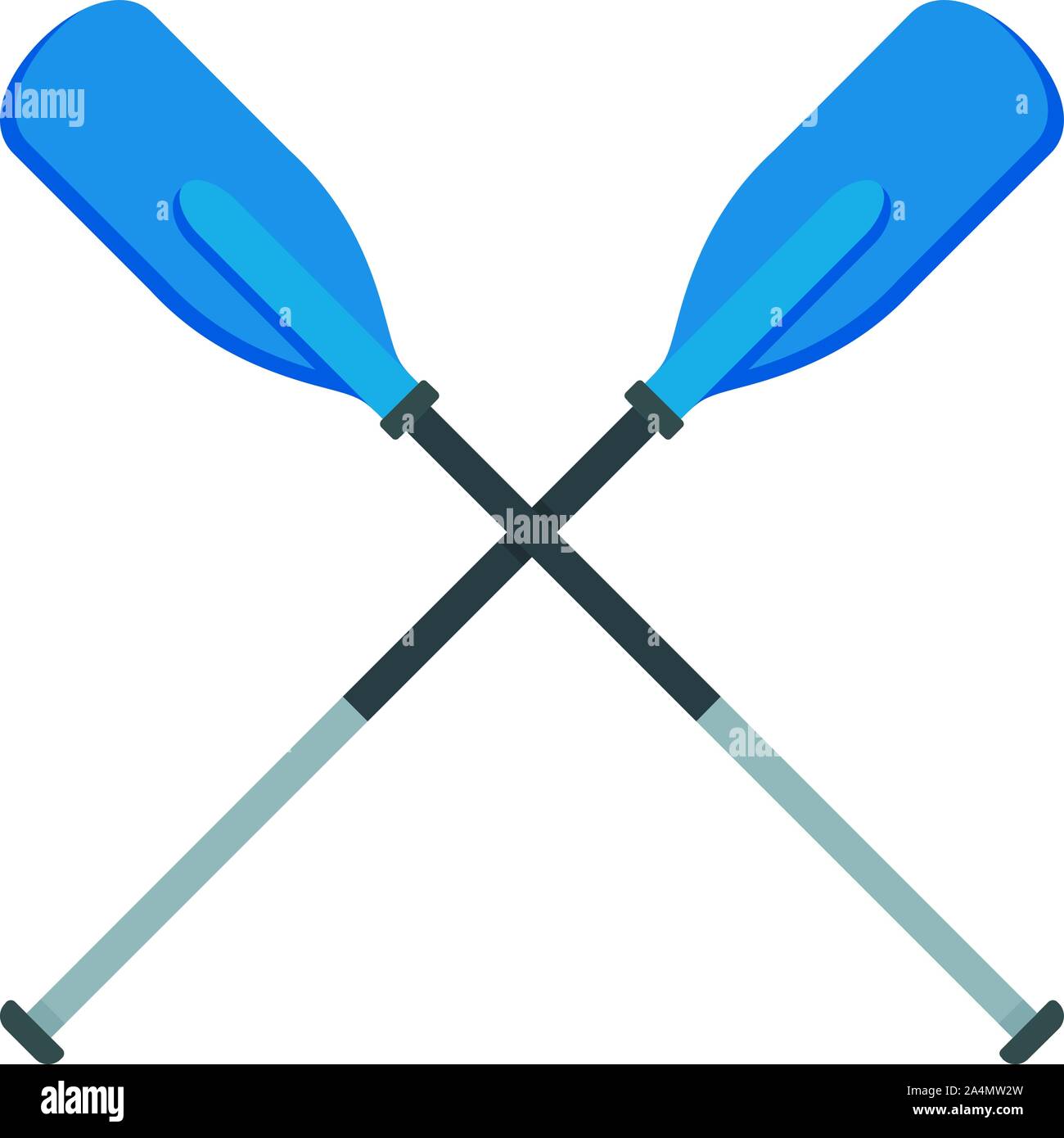 Metal plastic oars icon. Flat illustration of metal plastic oars vector ...