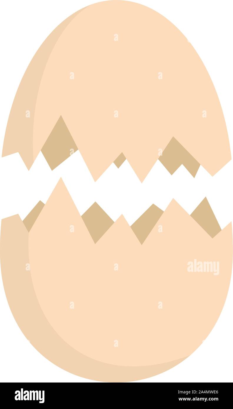 Eggshell icon. Flat illustration of eggshell vector icon for web design ...