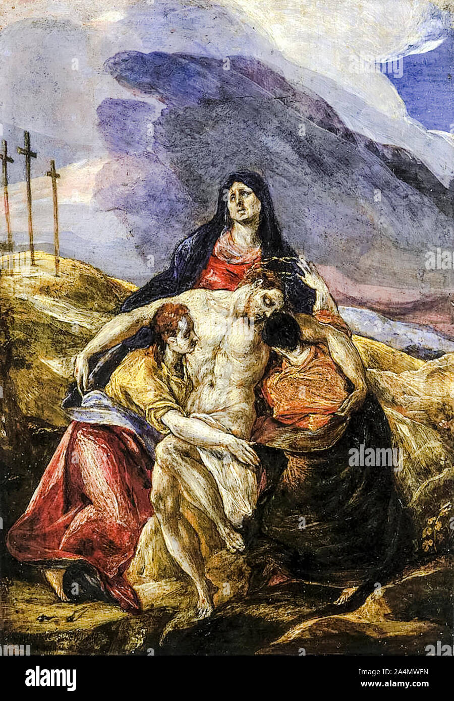 El Greco, Pietà, (The Lamentation of Christ), painting, 1571-1576 Stock Photo - Alamy