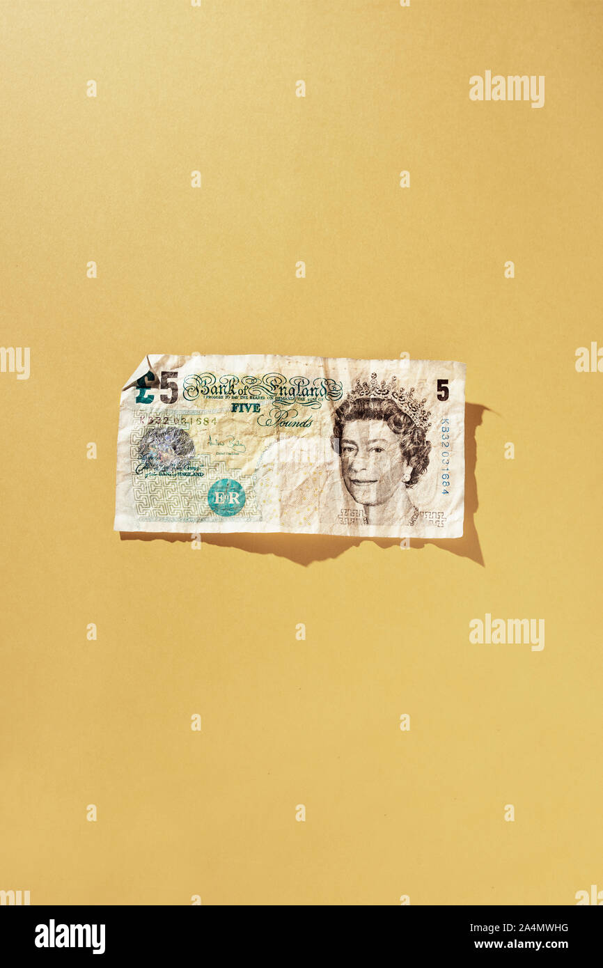 Five pound note, studio shot Stock Photo - Alamy