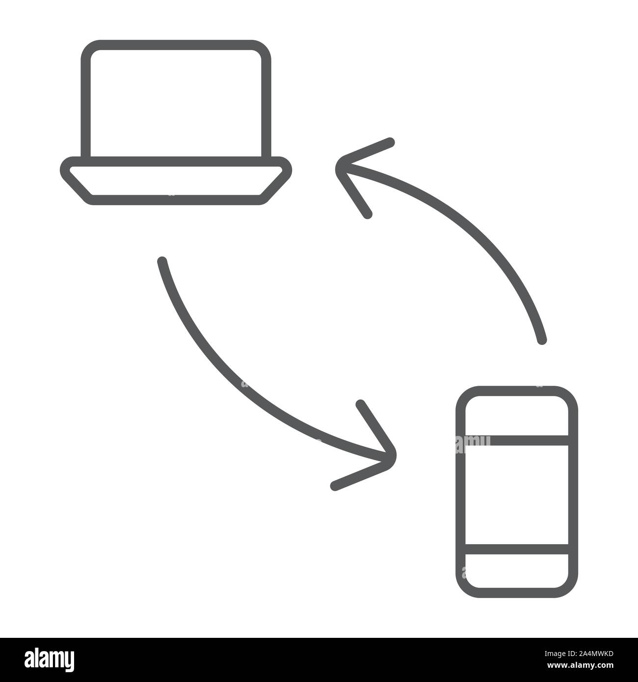 Transferring data from a mobile Stock Vector Images - Alamy