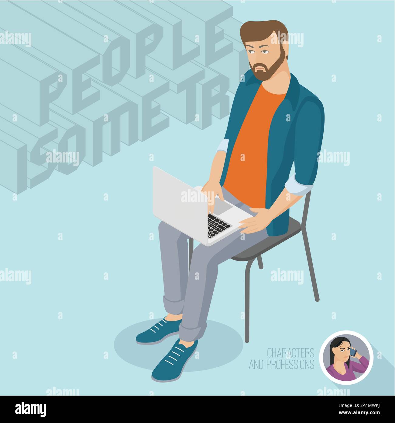 Young student male sitting Stock Vector Images - Alamy