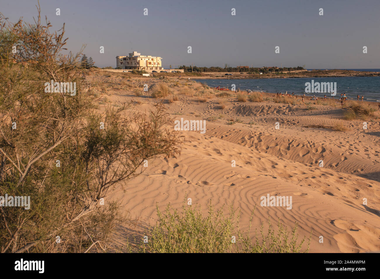 Modica's Beach in sunset 4 Stock Photo - Alamy