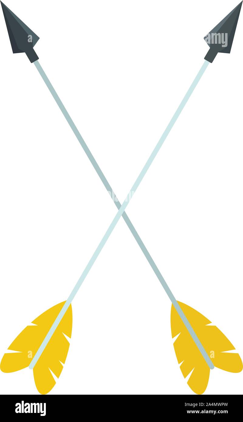Crossed arrows icon. Flat illustration of crossed arrows vector icon ...