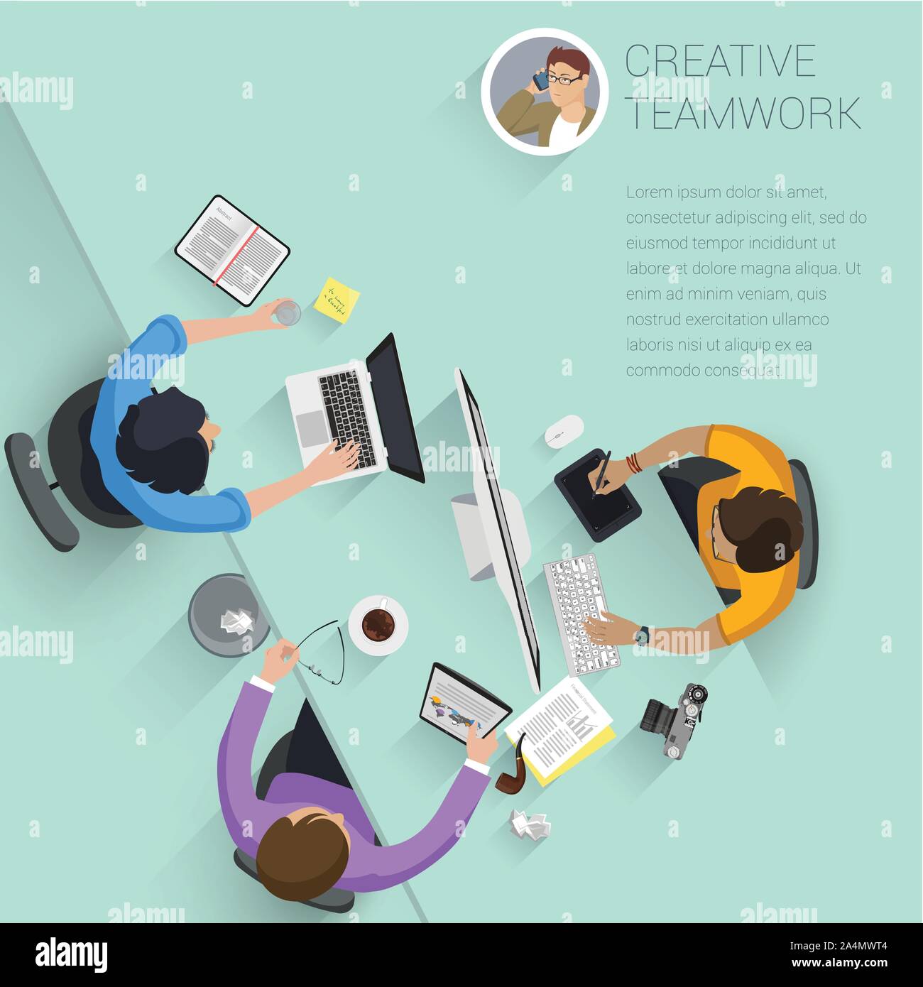 Coworkers communication Stock Vector Images - Alamy