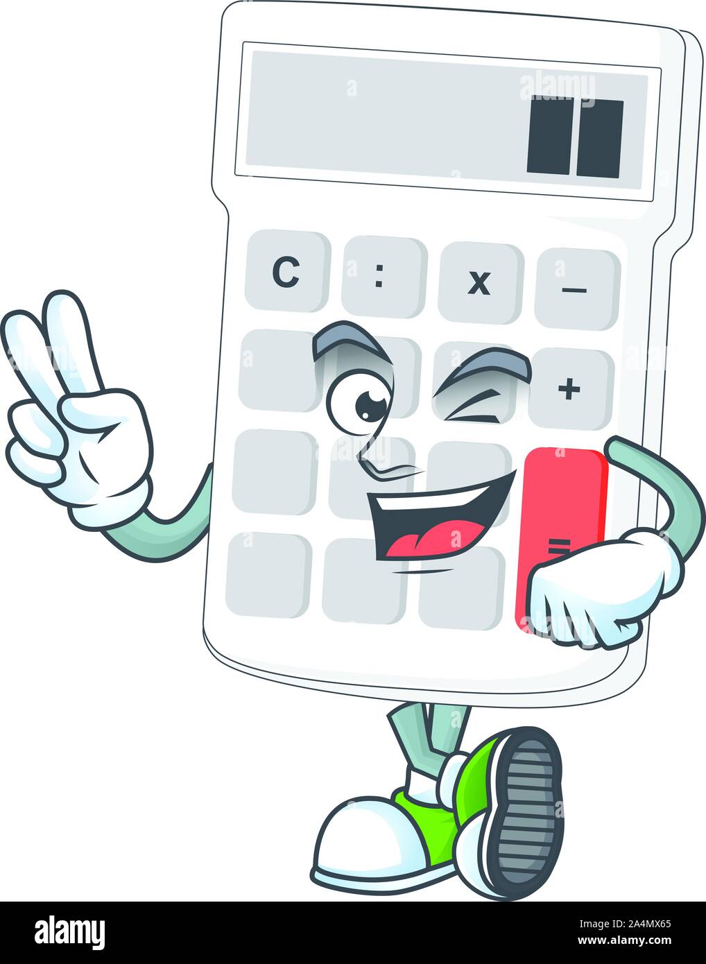 Two finger cartoon calculator white for calculate tool Stock Vector ...