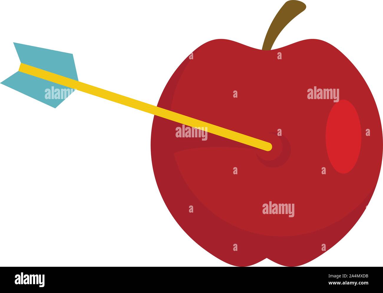 Arrow through apple Stock Vector Images - Alamy