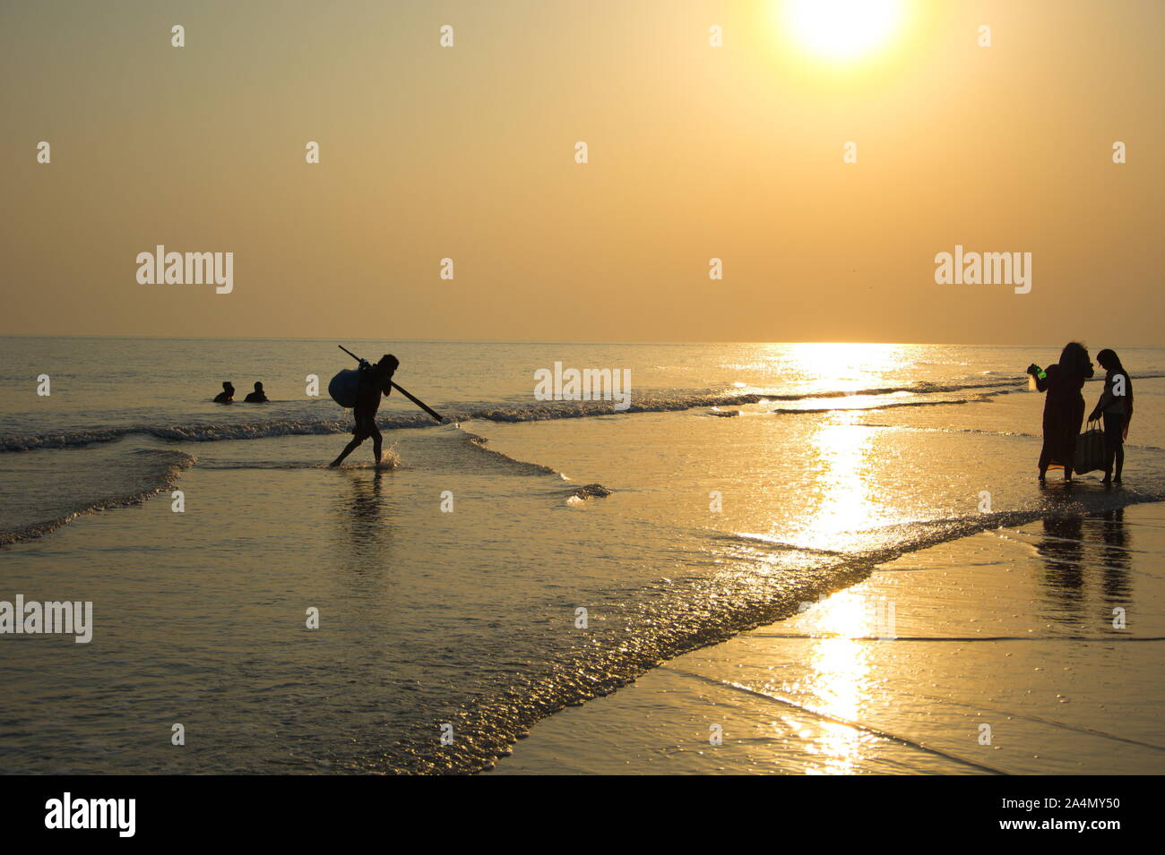 Bakkhali Sea Beach India West Bengal Stock Photo - Alamy