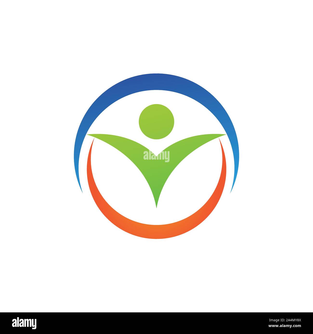 Happy kid child in circle logo, Stock Vector illustration isolated on ...