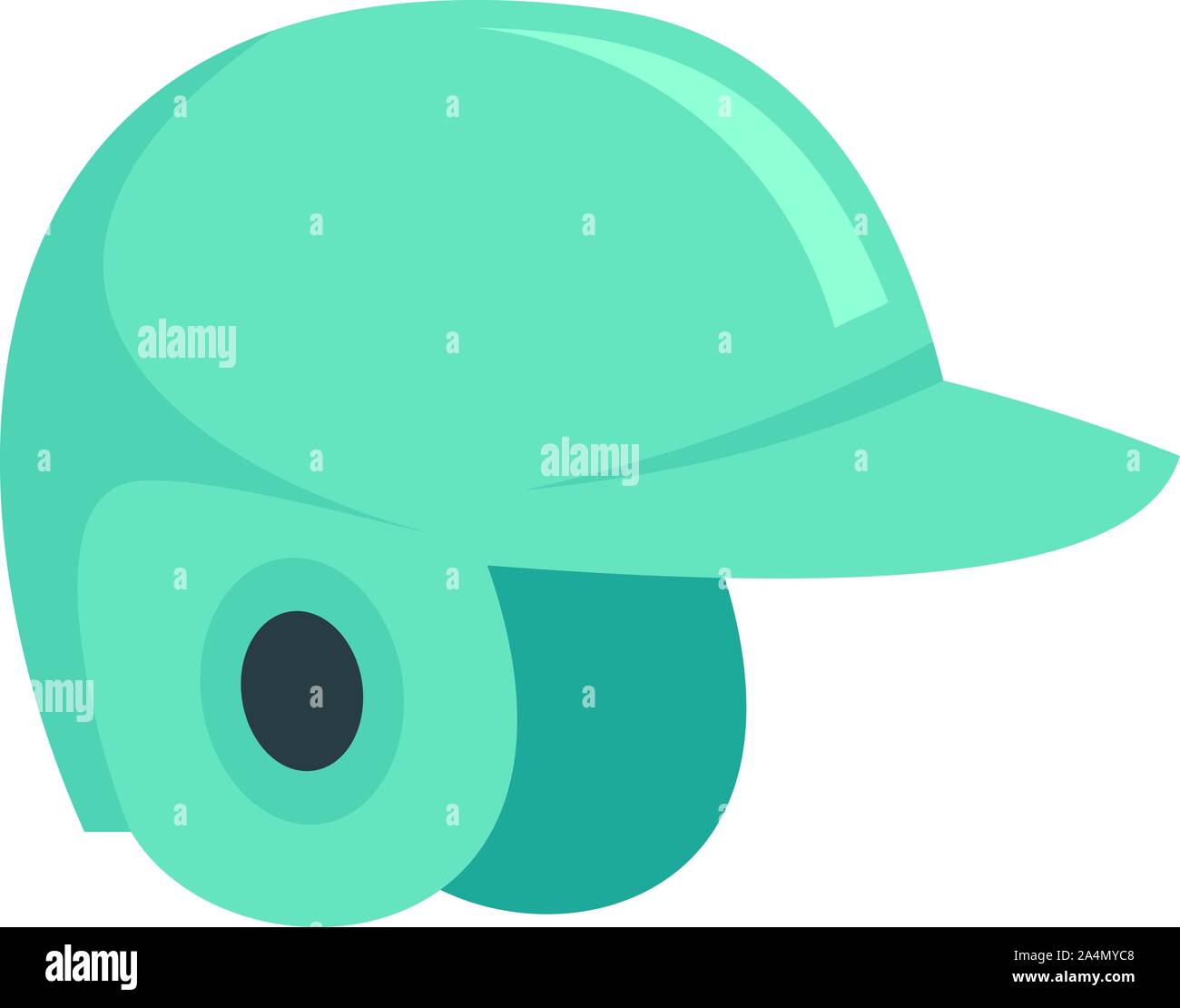 Baseball helmet icon. Flat illustration of baseball helmet vector icon ...