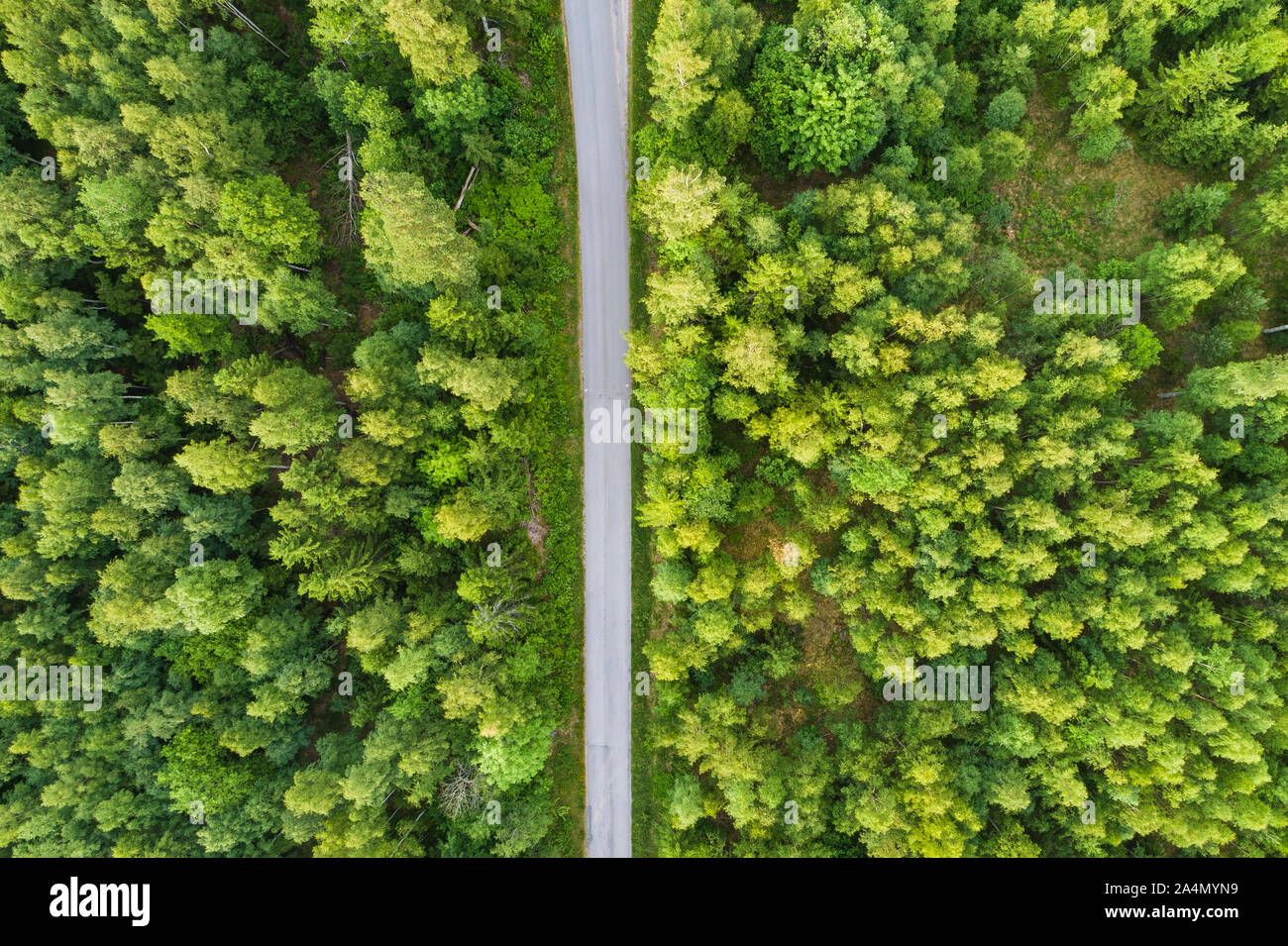 Aerial view of road Stock Photo - Alamy