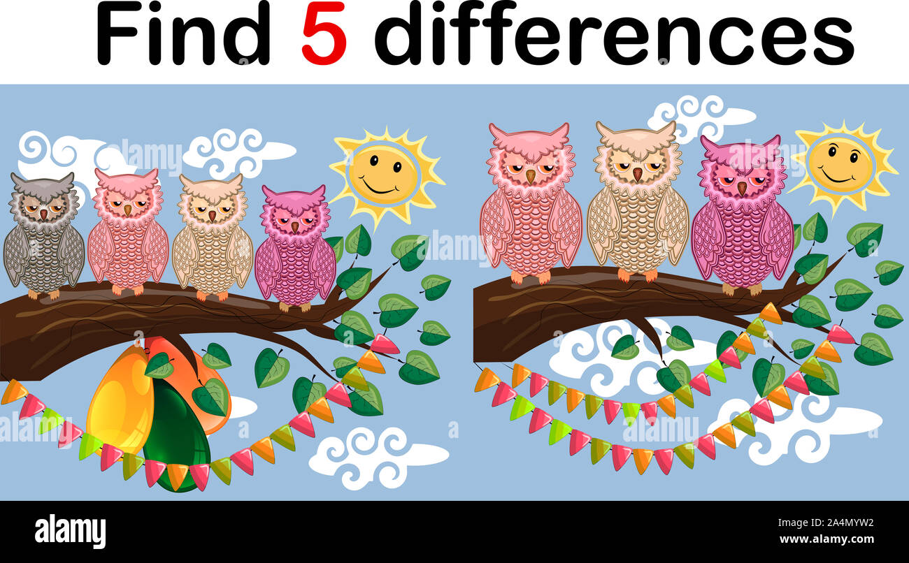 Visual game children find difference hi-res stock photography and ...