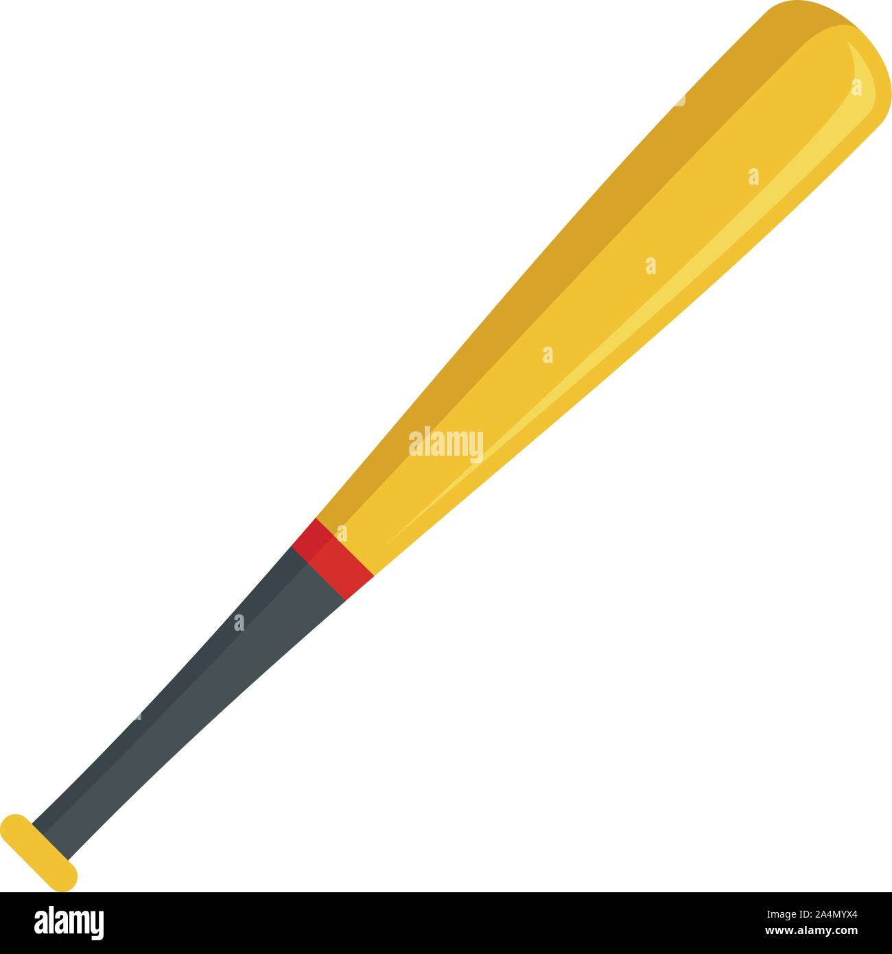 Baseball bat icon. Flat illustration of baseball bat vector icon for ...