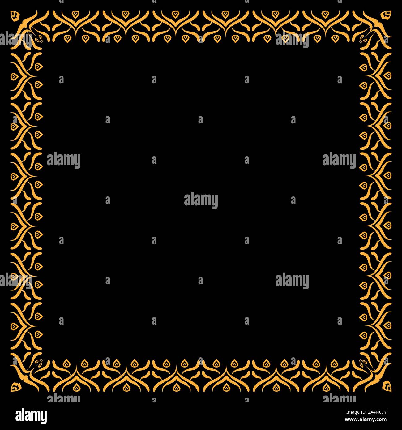 Colorful Hand drawn floral mandala geometry rectangle element. Vector ...