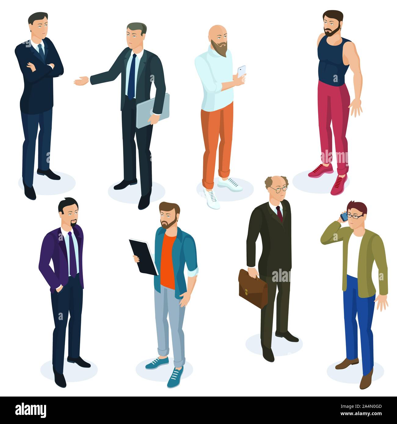 Isometric people vector set Stock Vector Image & Art - Alamy