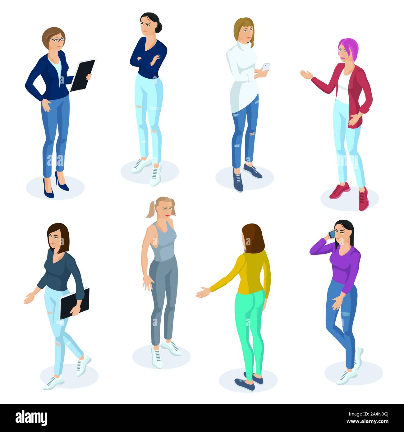 Isometric people vector set Stock Vector Image & Art - Alamy