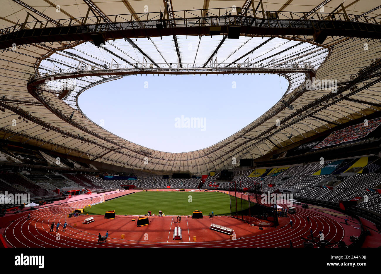 A general view of the Khalifa International Stadium ahead of the 2019 ...