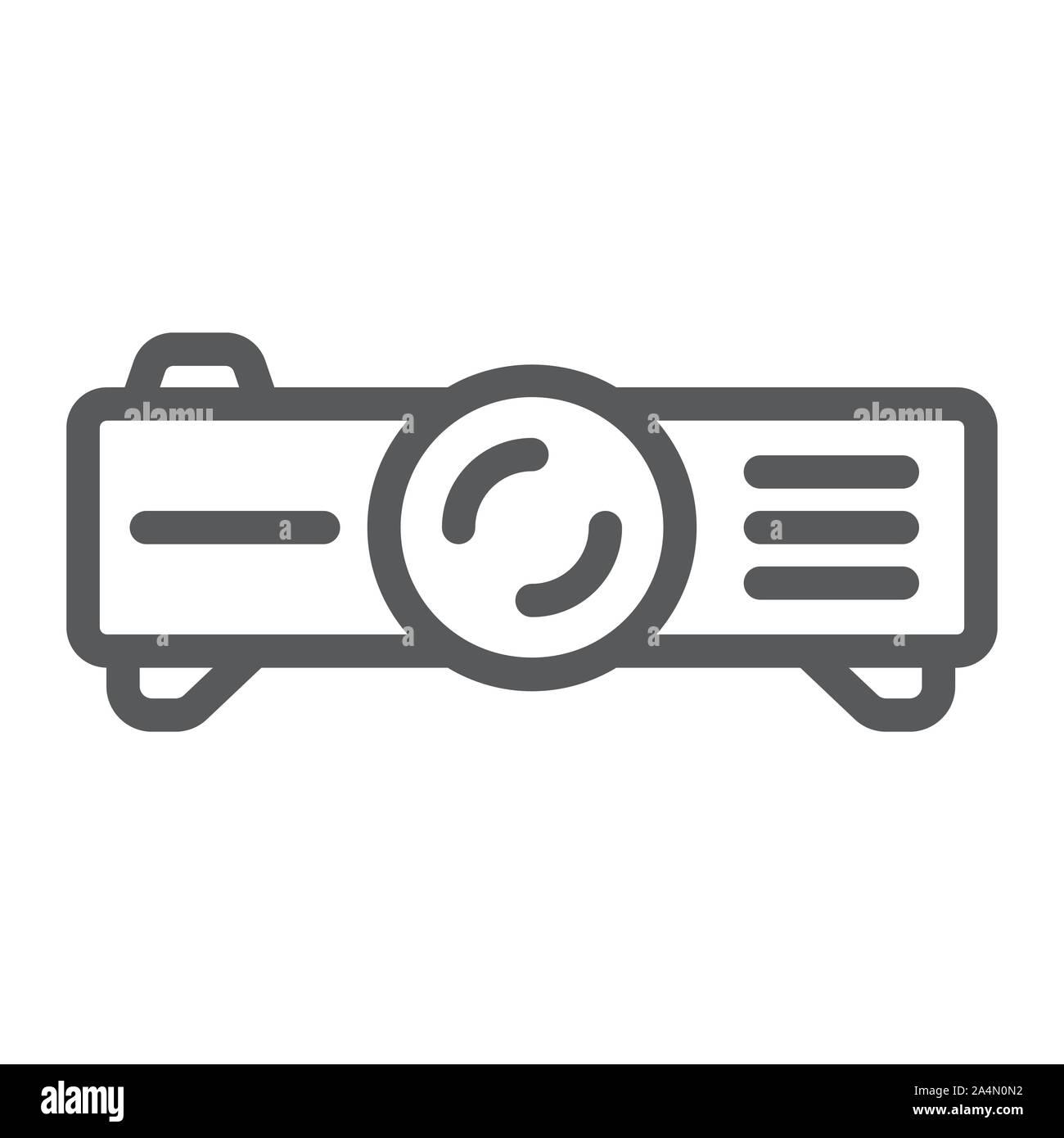 Projector line icon, technology and equipment, projection sign, vector ...