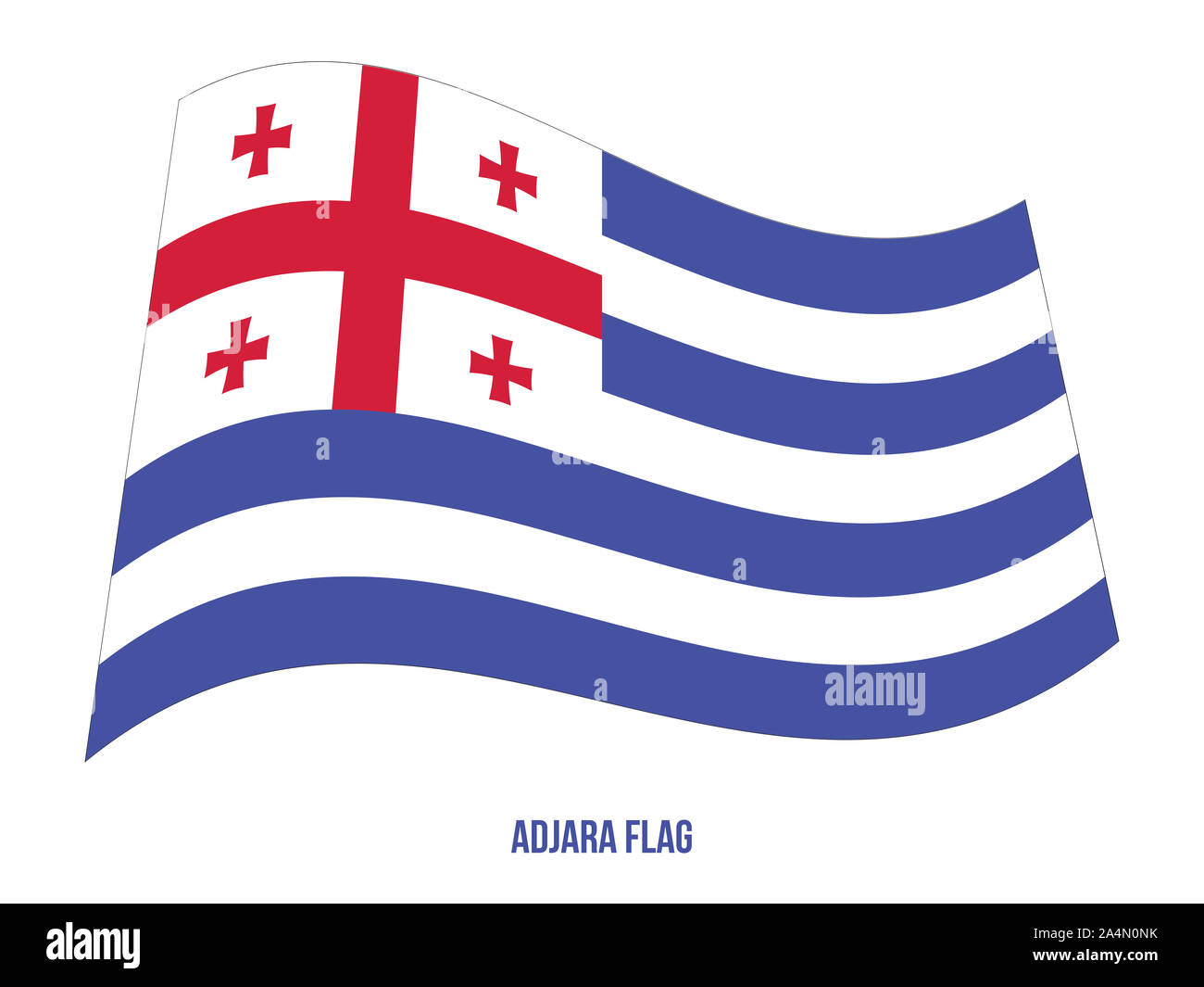 Adjara Flag Waving Vector Illustration on White Background. Adjara ...