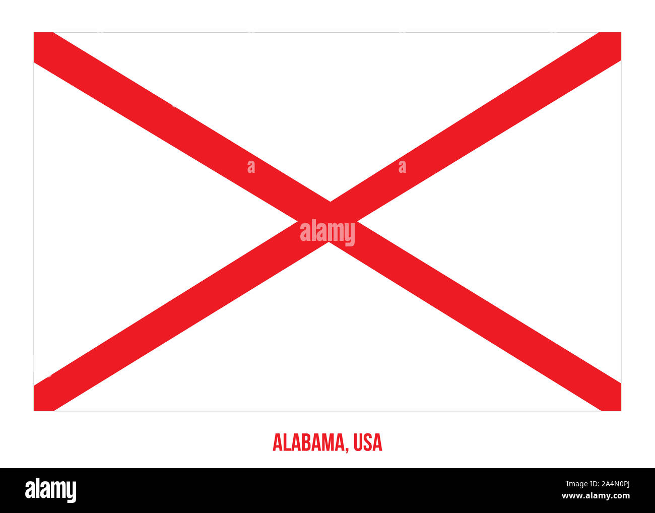Alabama (USA State) Flag Vector Illustration on White Background. Flag ...