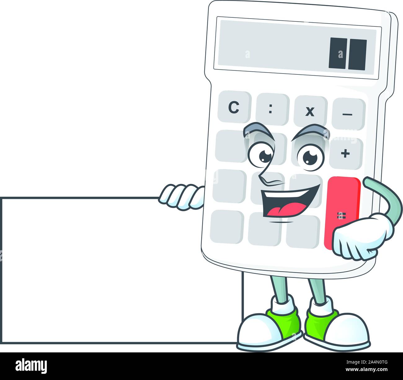Thumbs up with board icon calculator for concept the accounting Stock ...