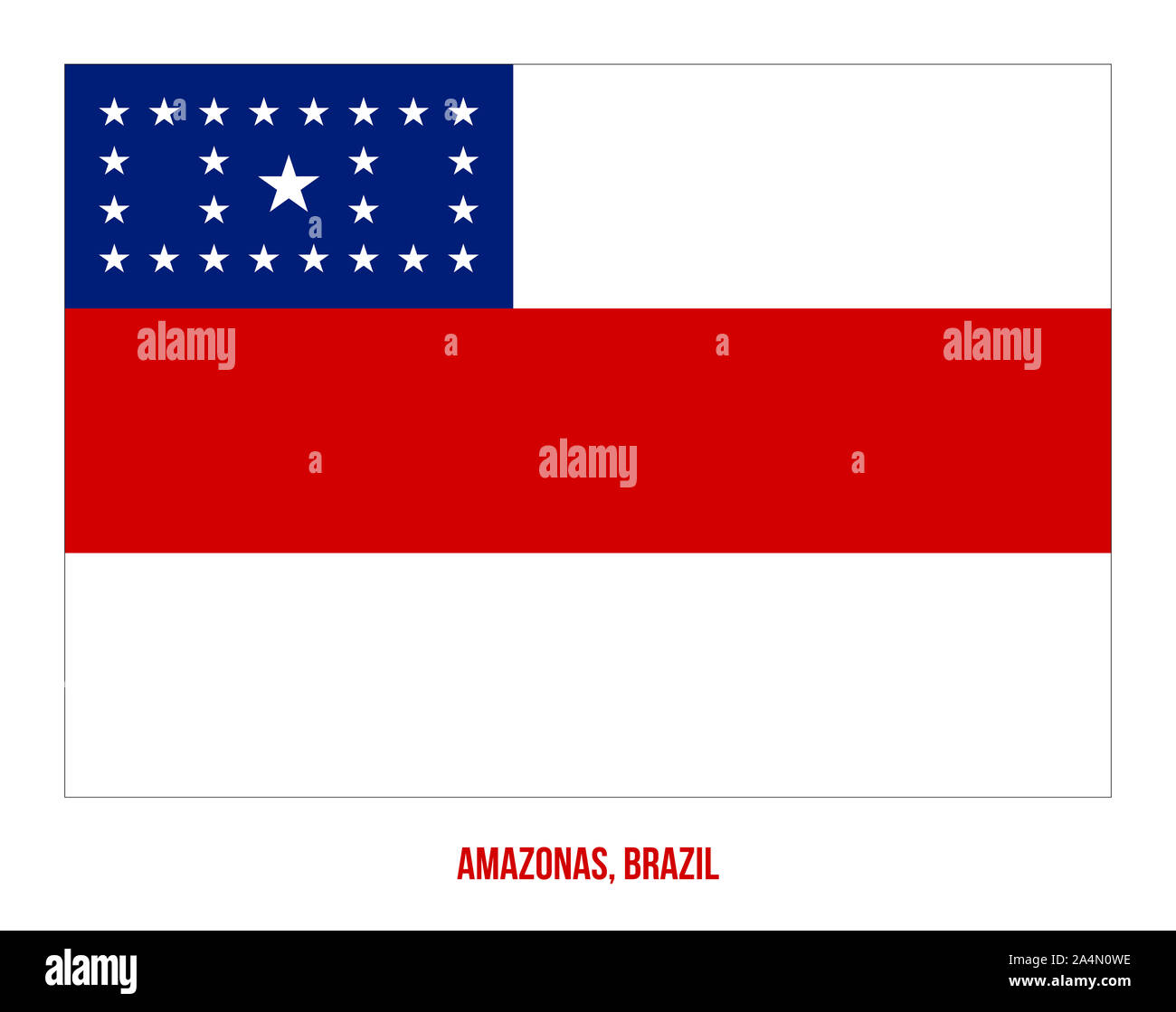 Amazonas Flag Vector Illustration on White Background. States Flag of ...