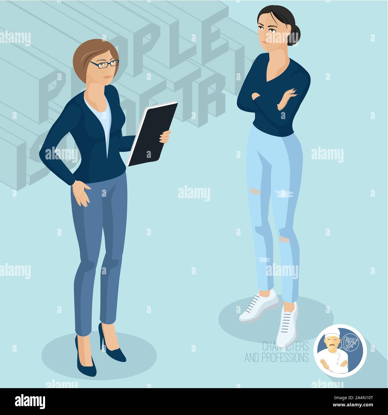 Student in casual office Stock Vector Images - Alamy