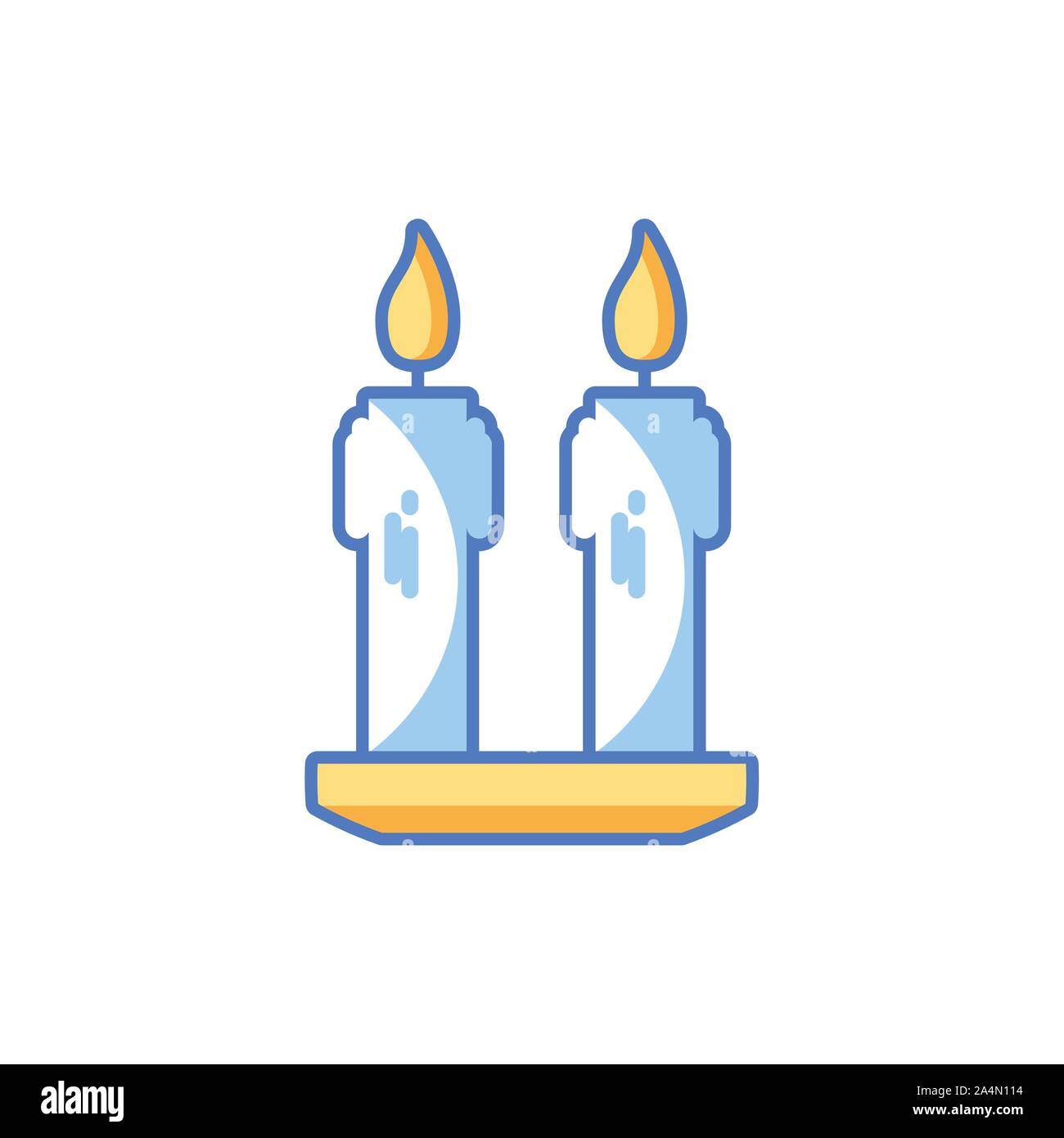 cartoon of candles on a white background vector illustration design ...