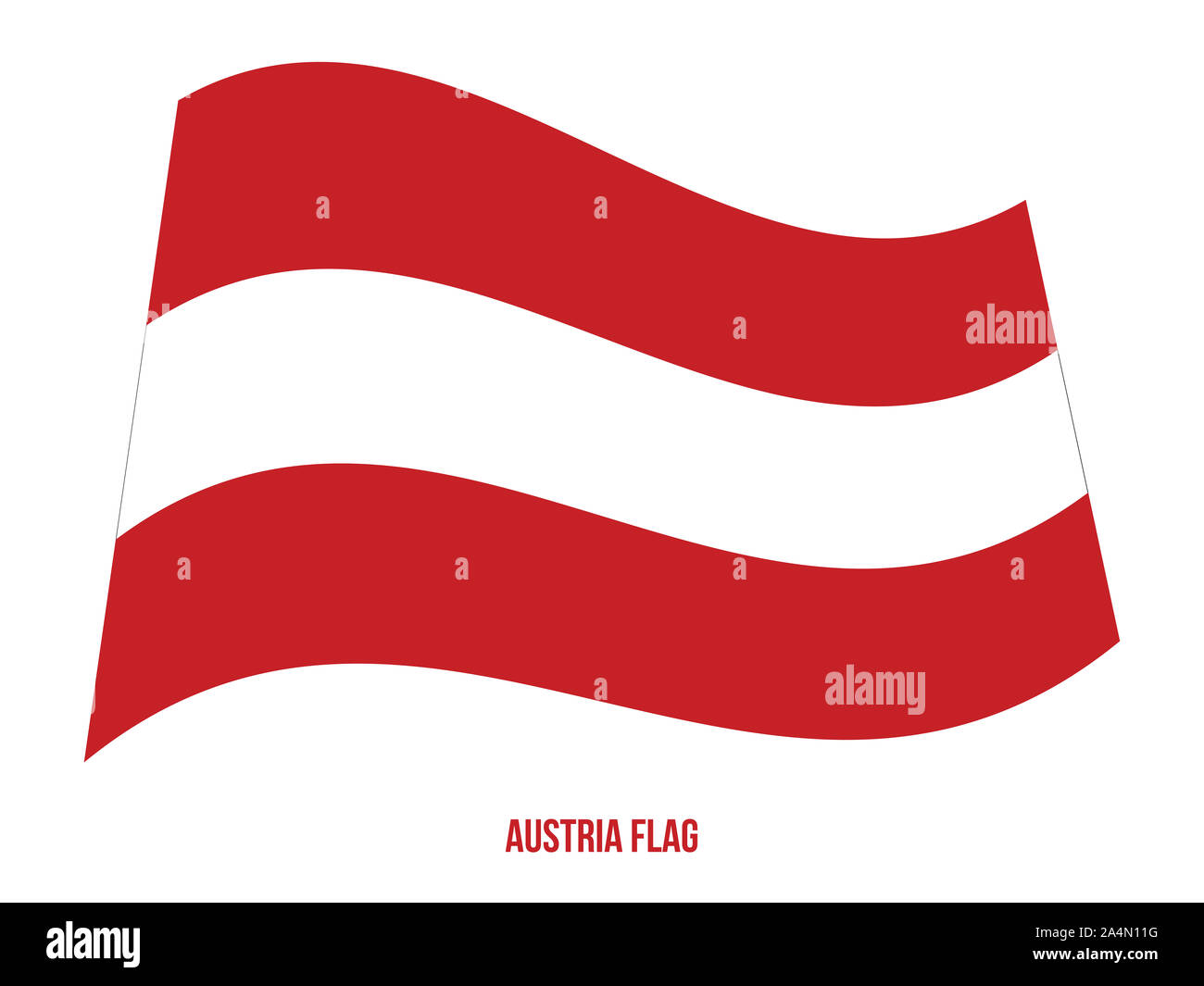 Austria Flag Waving Vector Illustration on White Background. Austria ...