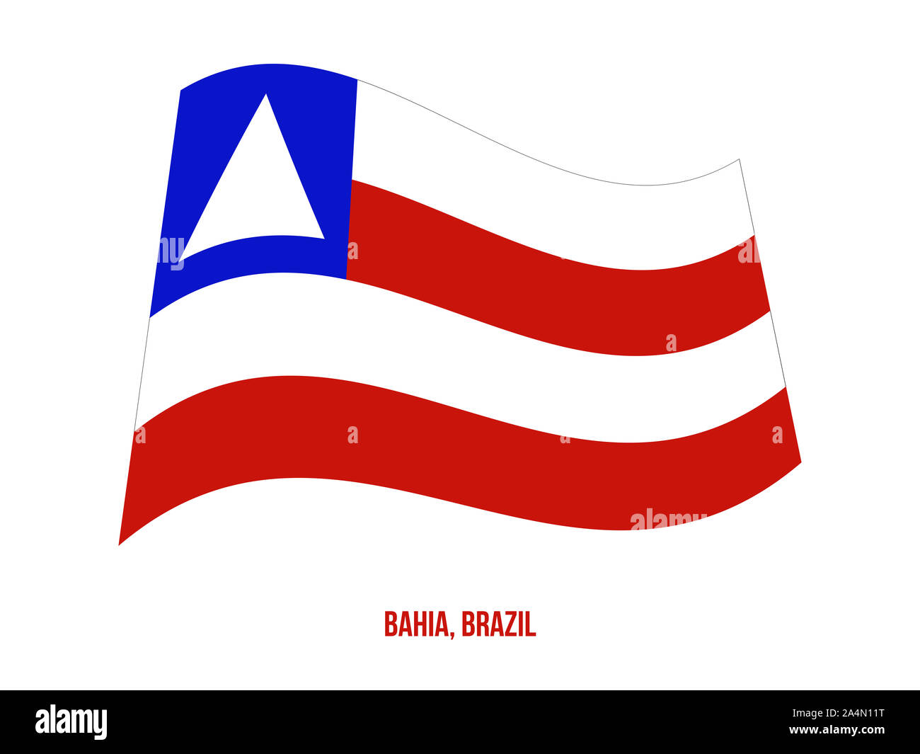 Bahia Flag Waving Vector Illustration on White Background. States Flag ...
