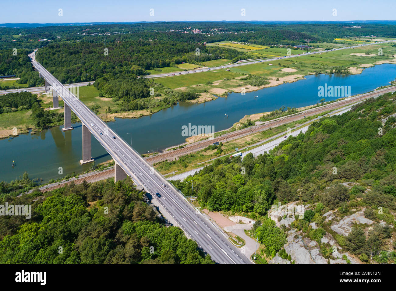 Bridge over river Stock Photo - Alamy