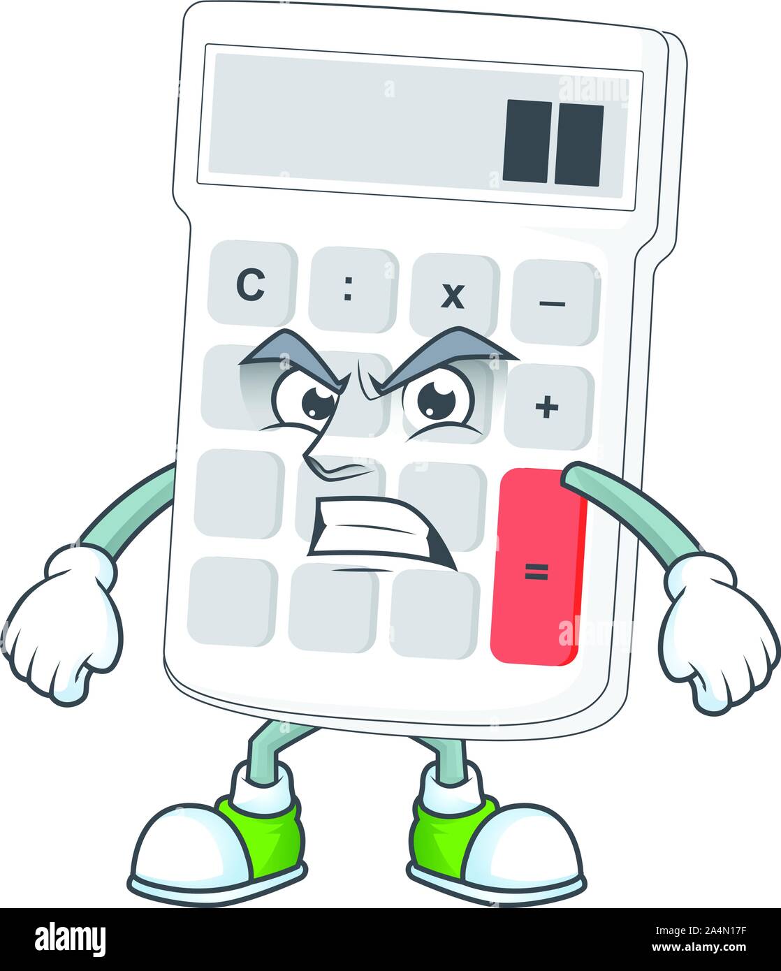 Scream cartoon calculator white for calculate tool Stock Vector Image ...