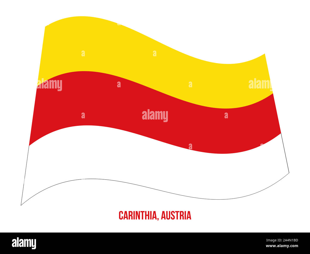 Carinthia Flag Waving Vector Illustration on White Background. States ...
