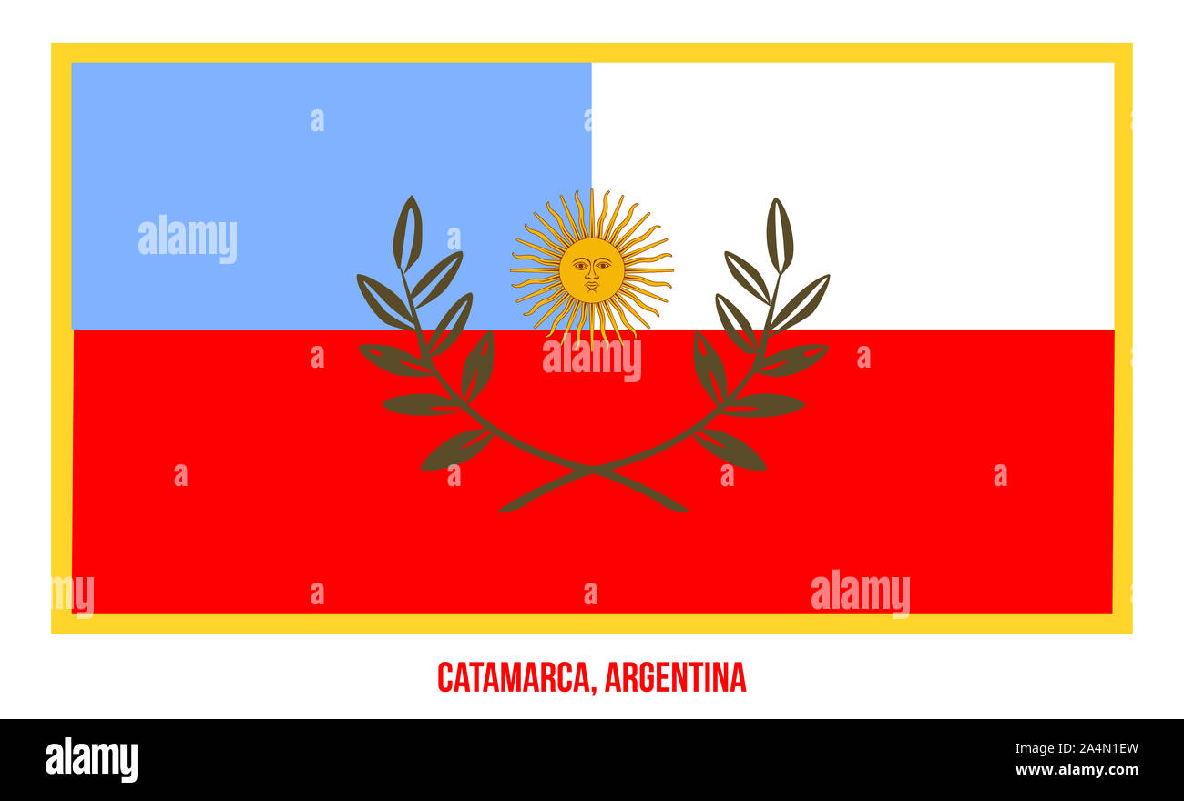 Catamarca Flag Vector Illustration on White Background. Flag of ...