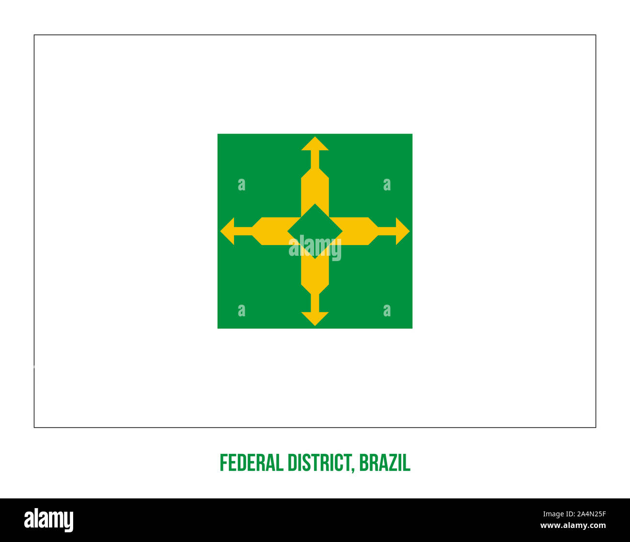 Federal District (Brazil) Flag Vector Illustration on White Background ...